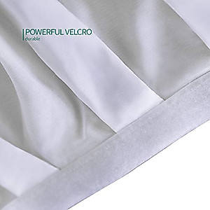 Surmente Tablecloth 14 ft Polyester Table Skirt for Weddings, Banquets, or Restaurants(White) … …