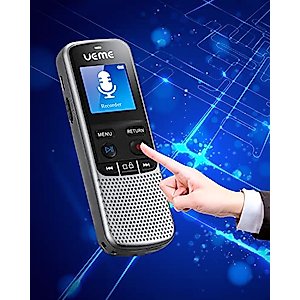 Digital Voice Recorder with Bluetooth Playback, Small Lightweight Dictaphone with Storage Bag, Warm Voice Sound for Notes, Dictation, Interviews, Meetings and Lectures, MP3 Playback, 16GB