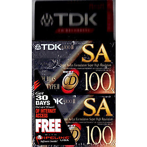 TDK SA100 High Bias Blank Cassettes (2 Pack)