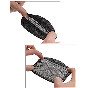 ONLYKXY Non-woven Handheld Microphone Cap case pads Universal Small Mic Covers Replacement WindScreen Protective for Recording Room KTV (Black) (100 PCS)