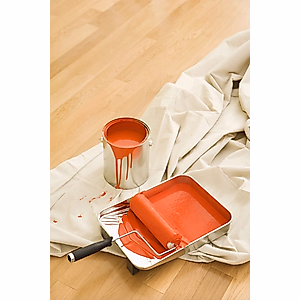 Textila Canvas Drop Cloth for Painting (Size 6x9 Feet - Pack of 2) Painters Drop Cloth for Painting, Furniture, Crutains & Floor Protection - All Purpose Thick Canvas tarp with Double Stitched Edges