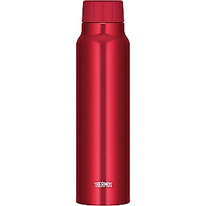 Thermos FJK-750 R Water Bottle, Insulated Carbonated Drink Bottle, 25.4 fl oz (750 ml), Red, For Cold Insulation Only