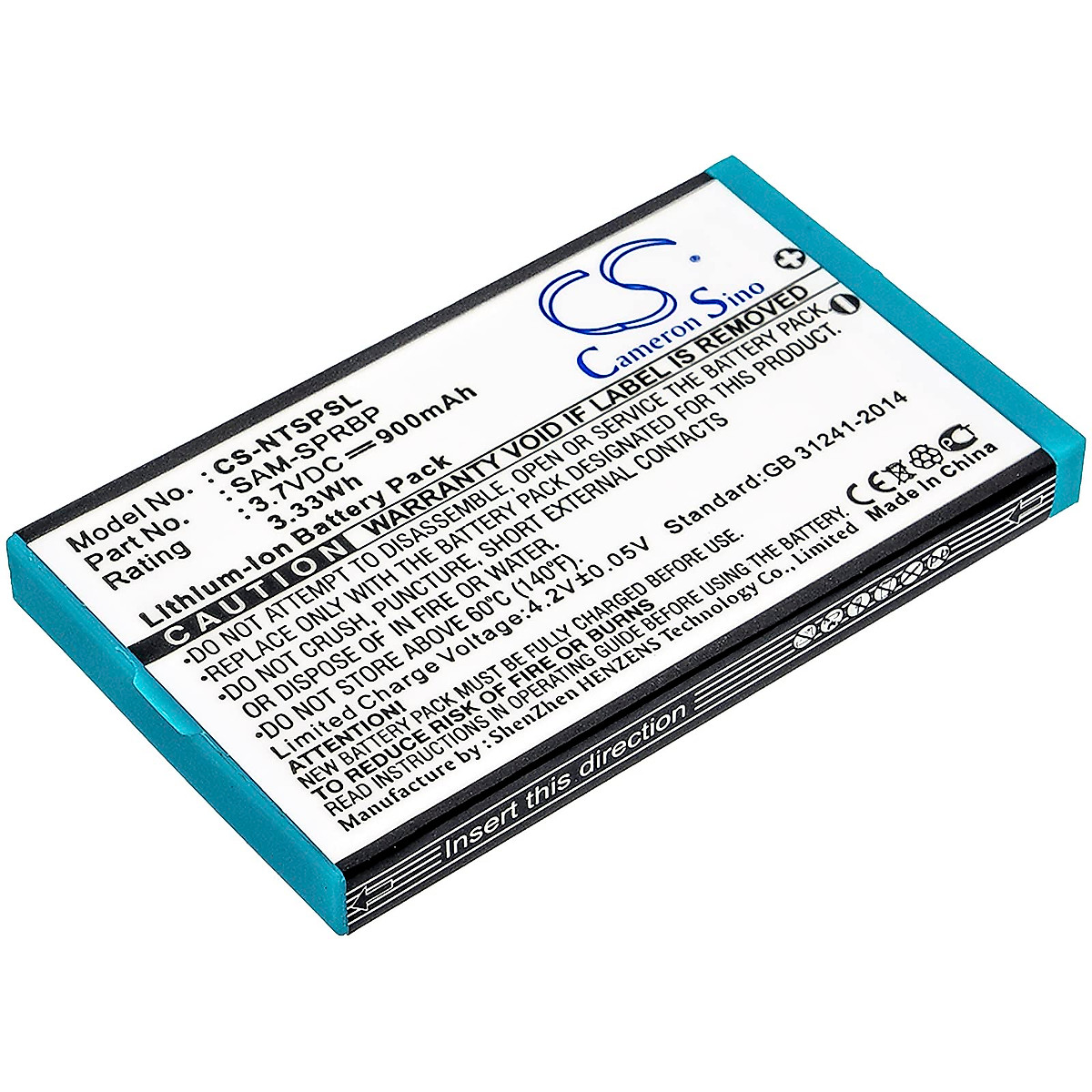 LIONX Battery Replacement for Game Console Advance SP AGS-001 GBA SP Part Number AGS-003 SAM-SPRBP 900mAh / 3.33Wh 3.7v Lithium-ion Blue