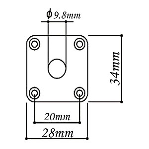 10Pcs Yootones Plastic Jack Plate Square Jackplates Compatible with Epiphone Les Paul Guitar (Yellow)