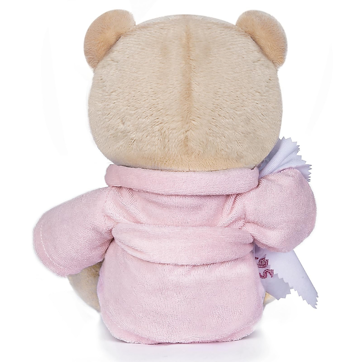 My OLi 9" Teddy Bears Cloth Bear Stuffed Animal Plush Toys Bear Dressed in Bathrobe with Soothing Towel “Get Well Soon” Sleeping Soft Toy Bedtime Gifts for Baby Kids Girls Boys，Pink