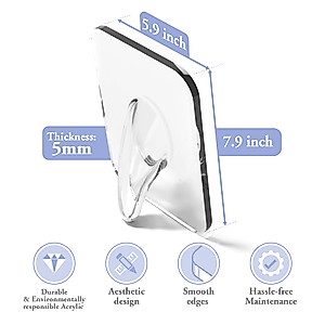 ohlela Photo Frame Shaped Clear Acrylic Flower Vase - 8 x 6 Inch Acrylic Flower Frame Vase for Centerpieces. Picture Frame Vase Flower Arrangement Holder as a Unique Flower Vase for Room Decor