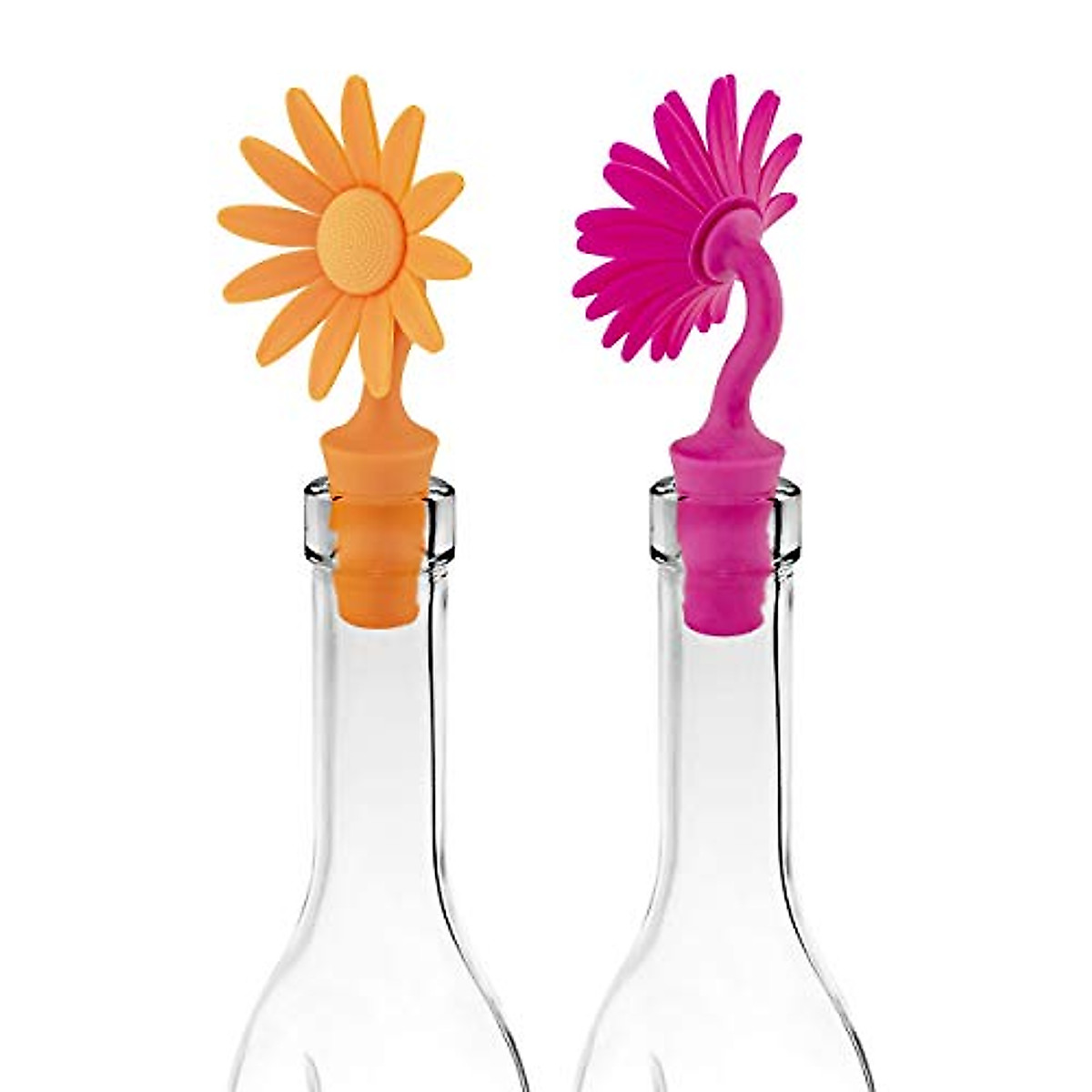 Southern Homewares Flower Bottle Stoppers - 4 Pack - Made of Silicone