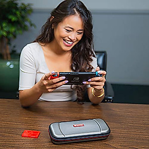 Game Traveler Nintendo Switch Case - Switch OLED Case for Switch OLED & Original Switch, Adjustable Viewing Stand & Bonus Game Case, Deluxe Loop Handle, Licensed Nintendo Switch Game case