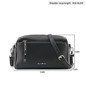 MAXWISE Small Crossbody Bag For Women Designer Shoulder Bag Mini Purse(Black)