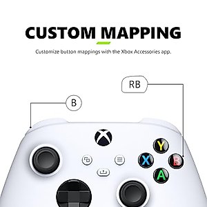 Xbox Core Wireless Gaming Controller – Robot White– X|S, One, Windows PC, Android, and iOS