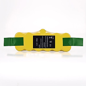 4.5Ah 14.4V Ni-Mh Replacement Battery Compatible with iRobot Roomba R3 500/600/700/800/900 Series 500 510 531 535 540 550 552 560 570 580 595 620 650 660 700 760 770 780 790 800 870 900(Yellow)