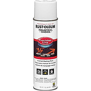 Rust-Oleum 203039 17 oz Industrial Choice Precision Line Inverted Marking Spray Paint, White