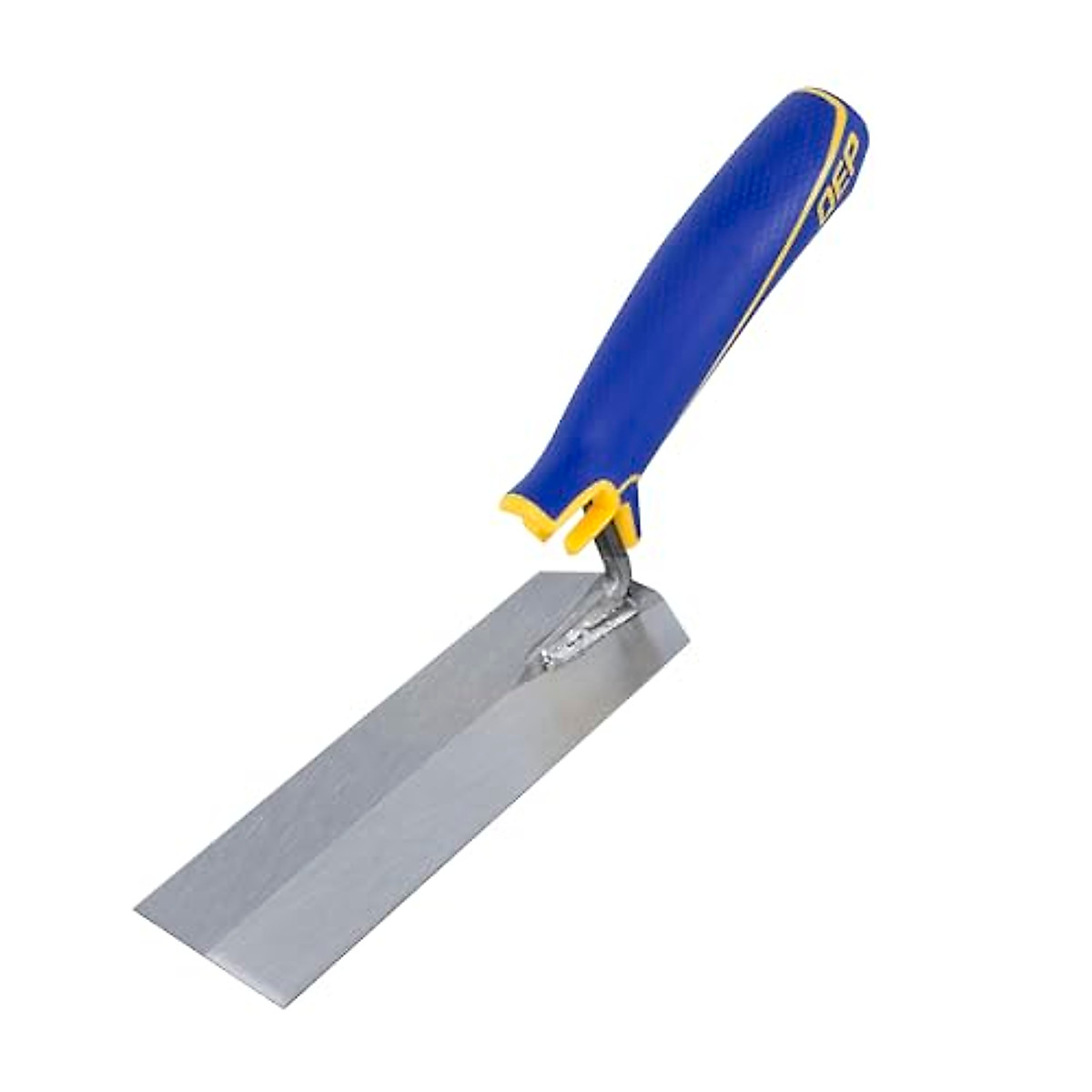 QEP 6 in. x 2 in. Comfort Grip Flat Margin Flooring Trowel with Bucket Hook, Silver (42112)