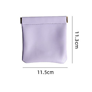 PGYXGS 1x Earphone Carrying Pouch Portable Square PU Earbuds Case Headphone Storage Bag Small Mini Pocket Compatible with Lipstick Card Coin Zipper 11.5*11.3cm - Green