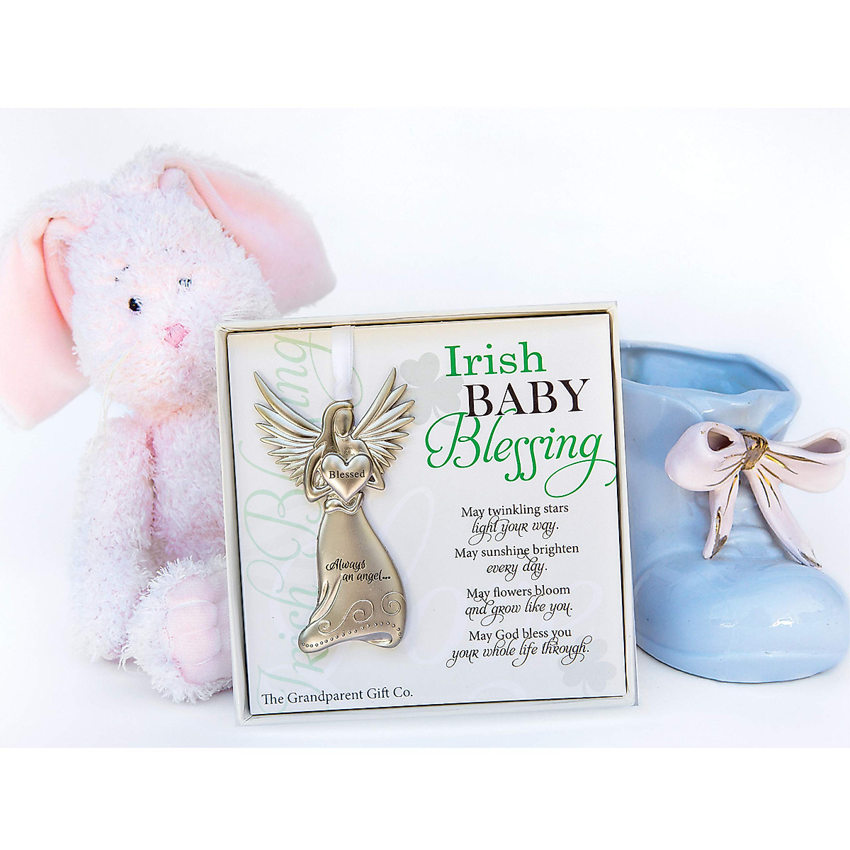 The Grandparent Gift Irish Baby Blessing Angel - Irish Baby Gift for Baby Girl or Boy