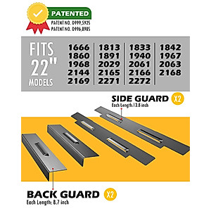 Upgraded Magnetic Wind Guards for Blackstone 22'' Griddle, Blackstone Griddle Accessories, Protect Flame, Hold Heat, Save Gas, Fit with Blackstone Grill Accessories, Black, Stainless Steel