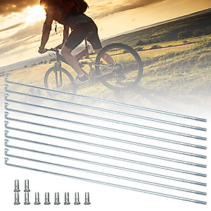 VGEBY 10pcs/Set 13G 80mm-310mm Mountain Bike Spokes Stainless Steel Spokes Bicycle Tricycle Accessories(190MM)