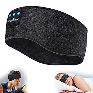 MUSICOZY Sleep Headphones Bluetooth Wireless Sports Headband, Sleeping Eye Mask Earbud for Side Sleepers Cool Tech Unique Holiday Christmas Gifts, Pack of 2