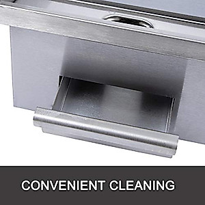 DNYSYSJ Electric Grill Griddle, Electric Commercial Countertop Griddle, Flat Stove Cooktop Grill BBQ Kitchen, Restaurant (21.5'' x 14'')