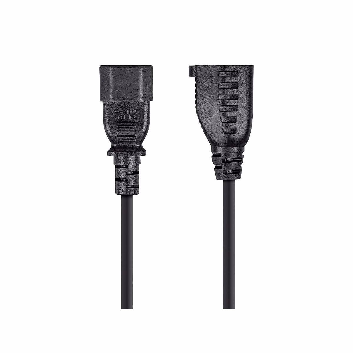 Monoprice Desktop Computer Power Cord - IEC 60320 C14 to NEMA 5-15R, 10 Amp, 1250 Watt, SVT, 125 Volt, 18AWG, 6 Feet, Black