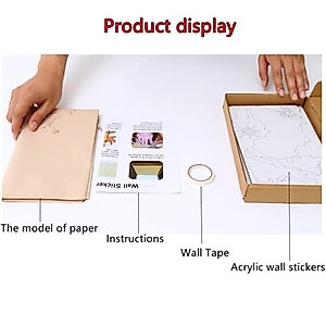 WINDIR 3D World Map Wall Stickers Decor Murals DIY Decal Silver 71x40 inch, Acrylic Office Wall Art Decor Bedroom Living Room TV Wall (Silver: 180x100 cm)