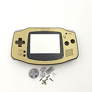 Replacement Housing Shell Case Cover Skin for Gameboy Advance GBA Console Color Gold Plastic