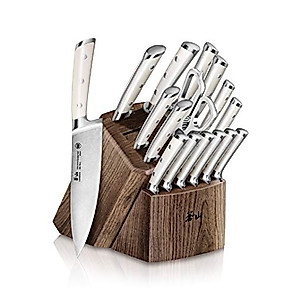 Cangshan S1 Series 1022599 German Steel Forged 17-Piece Knife Block Set, Walnut