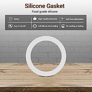 Gasket Seal Ring Replacement for Aluminium Stovetop Coffee Maker Pots 3 Cups & 4 Cups Spare Food Grade Silicone (Better Than Rubber) -8 PACK