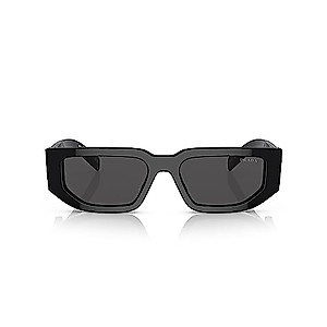 Prada PR 13ZS 1AB5S0 Black Plastic Cat-Eye Sunglasses Grey Lens