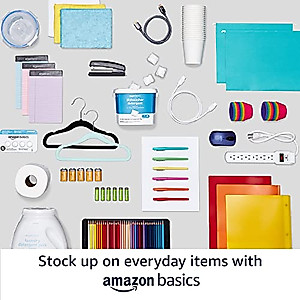 Amazon Basics Slim, Velvet, Non-Slip Suit Clothes Hangers, Ivory/Beige- Pack of 30