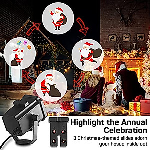 Dr. Prepare Holiday Projector Lights Outdoor, Christmas Lights Projector with 12 Patterns and Ground Stake, Waterproof Outdoor Christmas Decorations for Party, Home, Yard, Garden