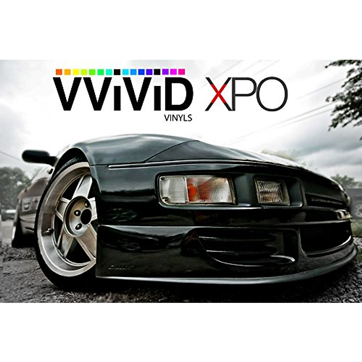 VViViD Black High Gloss Realistic Paint-Like Microfinish Vinyl Wrap Roll XPO Air Release Technology (1ft x 5ft)