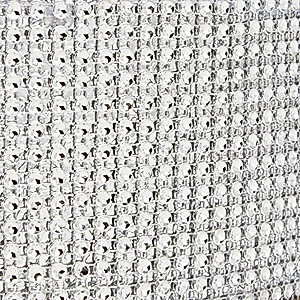 2 Piece Silver Foil Wedding Cake Stand with Rhinestones and 12 Inch Cake Drum, Dessert Holder for Centerpieces