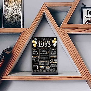 30th Birthday Party Decorations Supplies, 30th Birthday Gifts for 30 Years Old Women Men, Thirty 30th Birthday Decorations for Him Her- Vintage 1993 Birthday Poster Table Sign