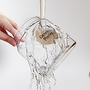 MESS Dissolvable Canning Labels for Jars – 200 Kraft Dissolvable Mason Jar Labels - Dissolvable Food Labels for Containers - Jam Homemade Canning Jar Labels Stickers - Removable Mason Jar Labels 1.5"