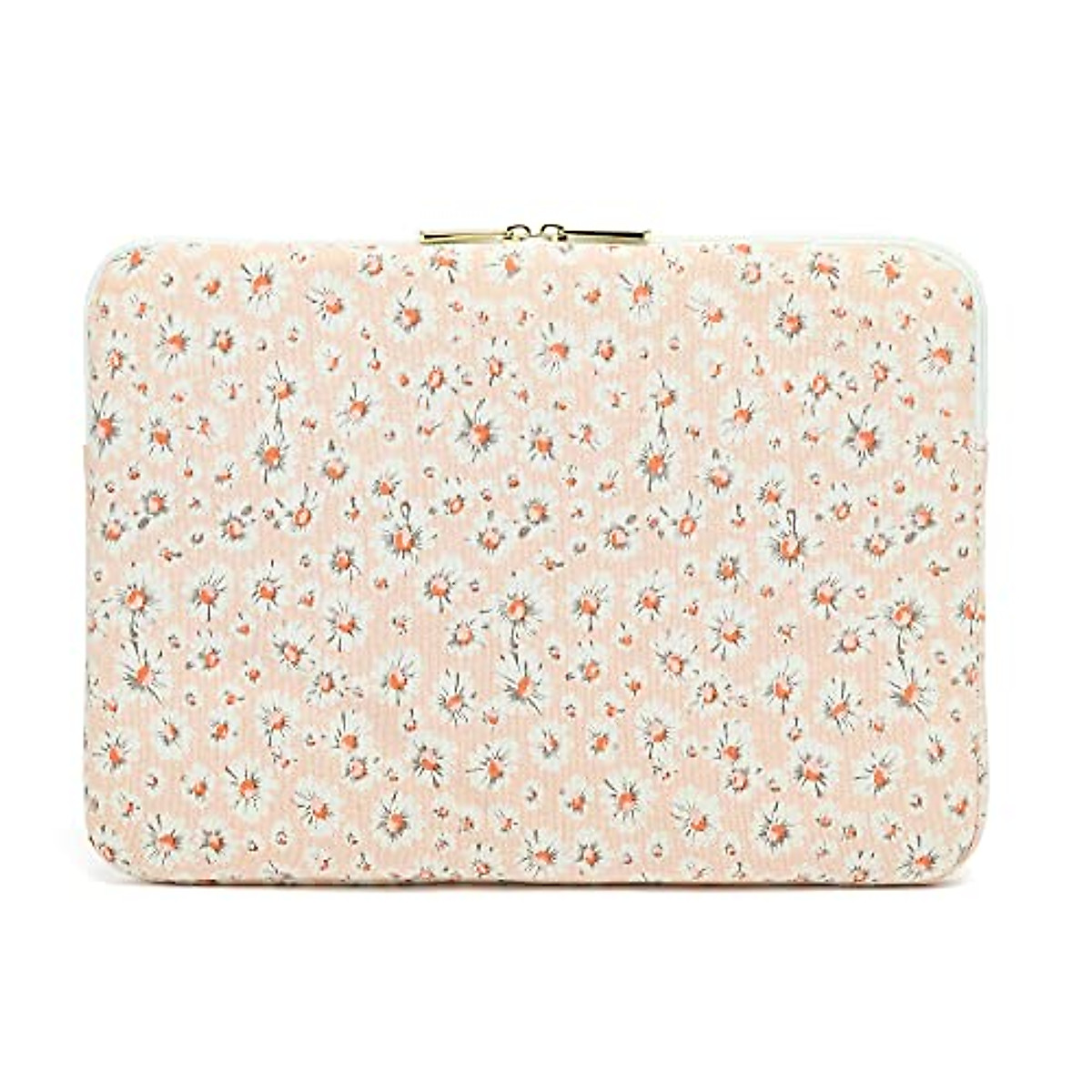 Canvaslove Pink Chrysanthemum Laptop Sleeve Case Bag with Pocket for MacBook Pro 14 inch,Surface Laptop 14.4 inch and HP Lenovo Dell ASUS Acer 14 inch Laptop Computer