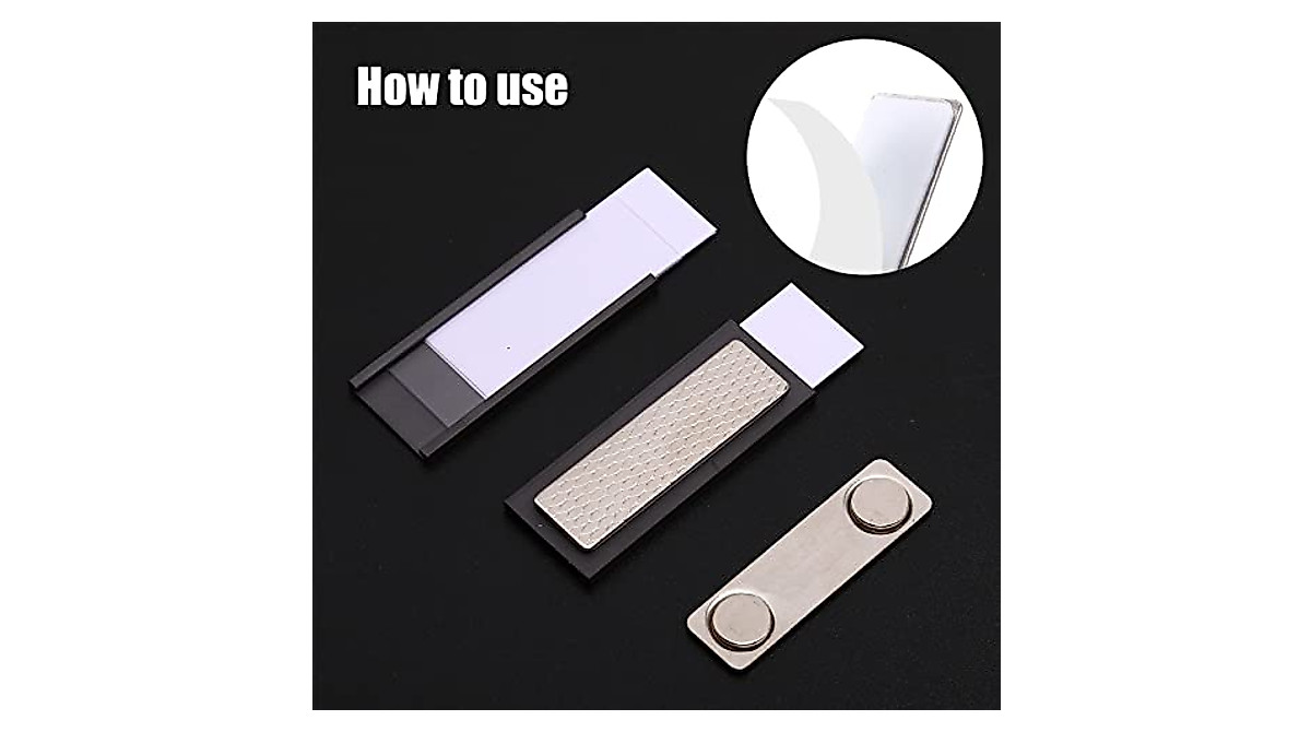 100 Magnetic Name Tag Sets - Secure & Stylish Badge Fasteners