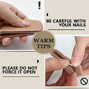 JYG Leather Hat Clip for Travel on Bag Multifunctional Elastic Hat Holder Khaki Outdoor Hands Free Bag Accessory