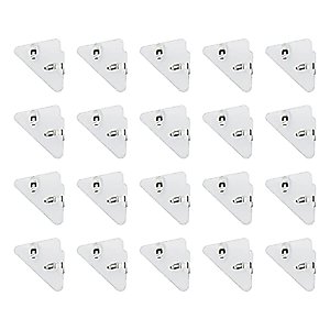 Tsnamay Clear 20Pcs Book Corner Clip Paper Clips,Triangle Paper Corner Clip Book Corner Protection,Clip Bookmarks for Kids Students Women and Men