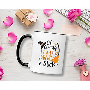 Casitika Witch Gifts. Halloween Themed Witch Mug. Of Course I Can Drive A Stick 11 Oz Pun Cup For Friend Or Coworker.
