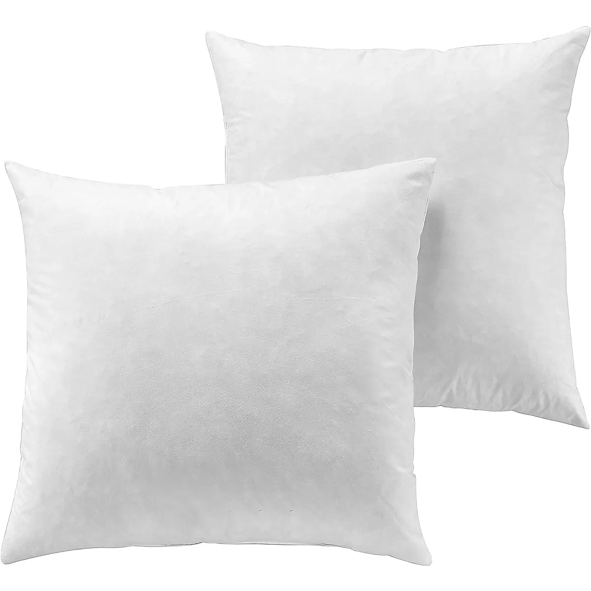 Premium 23x23 Inch Decorative Throw Pillow Inserts - (Pack of 2 White) | Goose Feathers & Duck Down Fill | 100% Cotton Cover | Plush and Breathable | 233 Threads Count