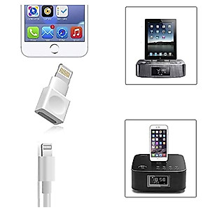 2 Pack [Apple MFI Certified ] Lightning Extender Adapter, iPhone Charger Extension Cable Female to Male Dock Extender for iPhone 13 12 11 X XS XR 8 7 6 5 iPad Charging Audio Video Data Transfer