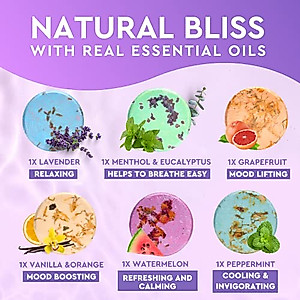 Cleverfy Shower Steamers Pack of 18 and Pack of 6: Citrus & Lavender and Variety Pack Bundle. Shower Bombs with Essential Oils.