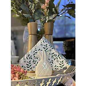 Sponge Holder Napkin Holder Ceramic for Kitchen Storage Rack Sink Caddy Countertop Organizers Napkin Holder Dining Table Pineapple Dish Sponge Holder for Kitchen Sink Suction