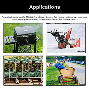 budrash 7 Inch Wheels Replaces for Oregon 72-107, 2 Pack Universal Wheels Tires Compatible with Craftsman JD Lawnmower Edger, BBQ Grills, Radio Flyer Wagon, Hand Truck, Utility Cart, Snowblower