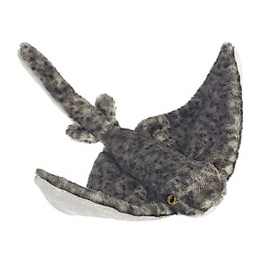 Aurora® Adorable Mini Flopsie™ Sting Ray Stuffed Animal - Playful Ease - Timeless Companions - Gray 8 Inches