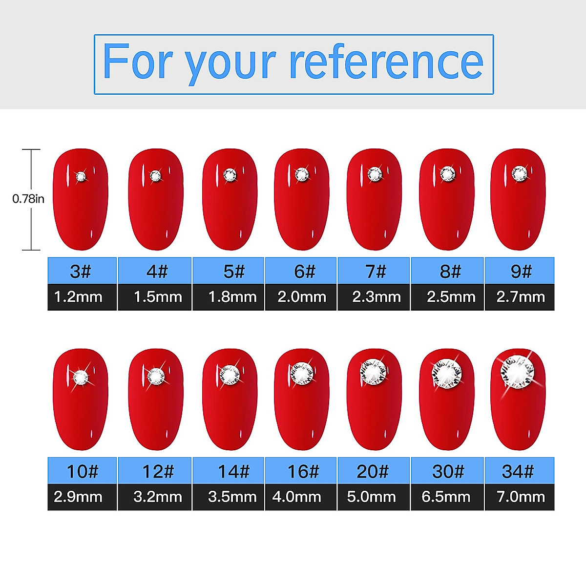 1440PCS Crystal Rhinestones SS20 4.8mm Flatback Glass Rhinestones Gemstones Diamantes for Clothes Shoes Nails Art Crafts Decoration