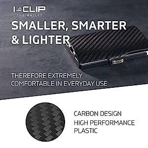 I-CLIP, Premium Men's Leather Wallet, Versatile Changeable Money clip, Secure Card Holder, Compact Men's Wallet Minimalist, Sleek Slim Design, Perfect Money Clip Wallet for Men - Gunmetal Black Carbon
