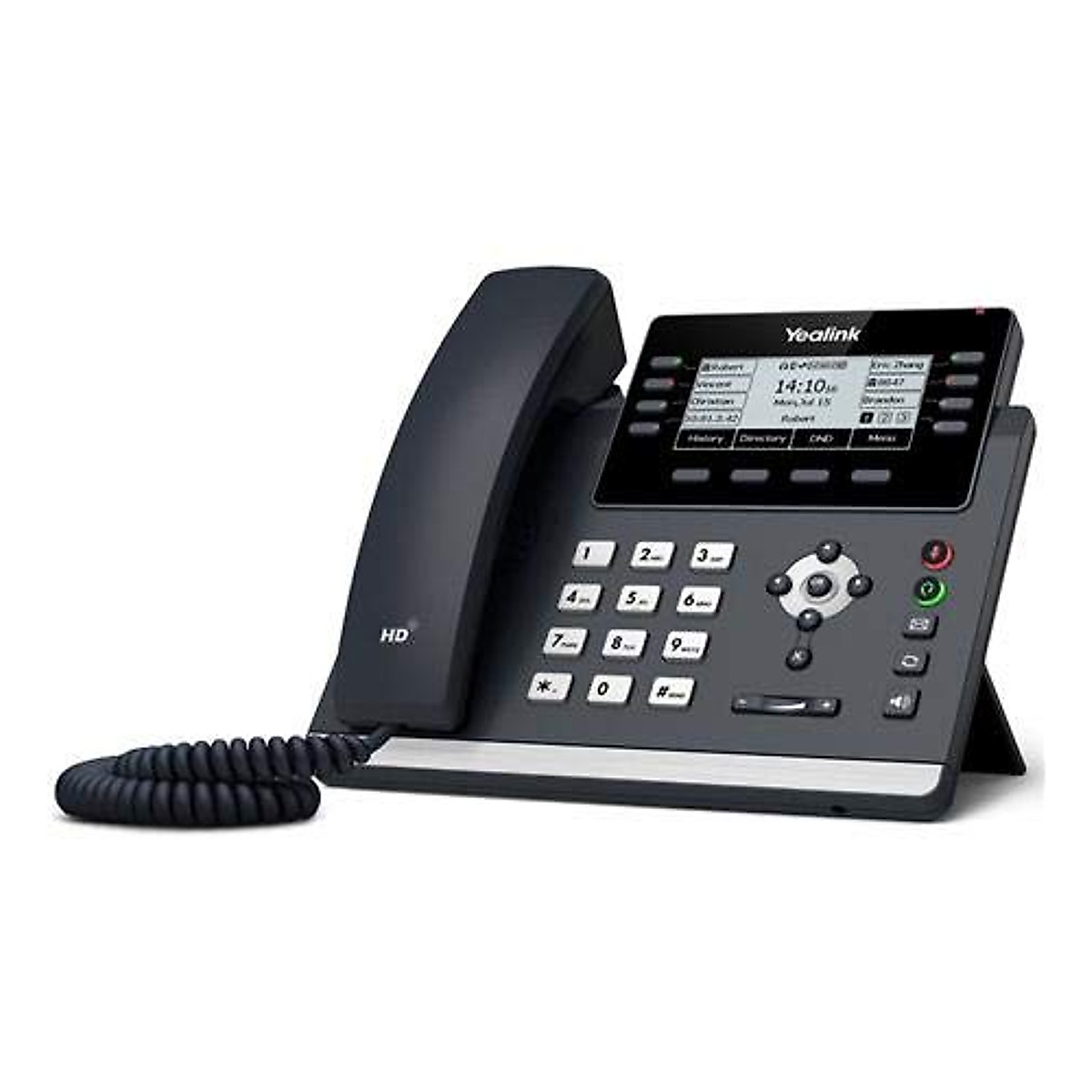 Yealink SIP-T43U IP Phone [10 Pack] 12 VoIP Accounts. 3.7-Inch Graphical Display. Dual USB 2.0, Dual-Port Gigabit Ethernet, 802.3af PoE, Power Adapter Not Included (SIP-T43U) (Renewed)