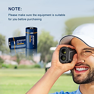 JESSPOW CR2 3V Lithium Battery, CR2 Batteries for Golf Rangefinder, Flashlight, Photo Cameras, Alarm Systems 2 Pack (Non-Rechargeable)